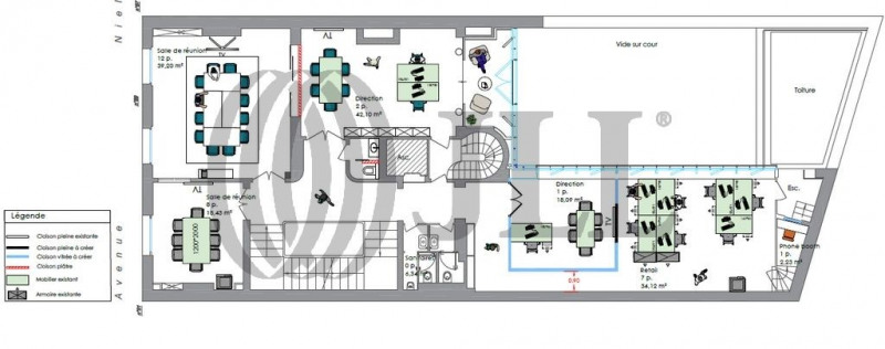 Location Bureau Paris 17ème (75) Champerret-Berthier de 764 m² ...